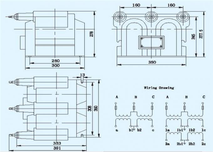 MV Voltage Transformer12kV Indoor Three Phase Voltage Transformer VT ...
