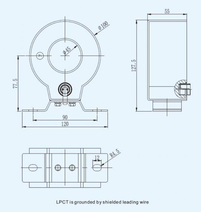 Single Phase Low Power Instrument Current Transformer Protection Compatible Ring Type Current