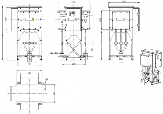 Pad Mounted PMY6-12 24KV Primary Cable Metering Transformer
