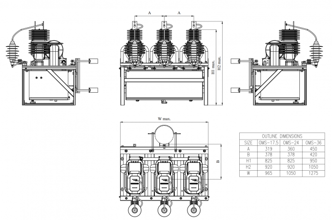 Overhead Pole Mounted 36kV Primary Metering Unit JLSZXW8-36